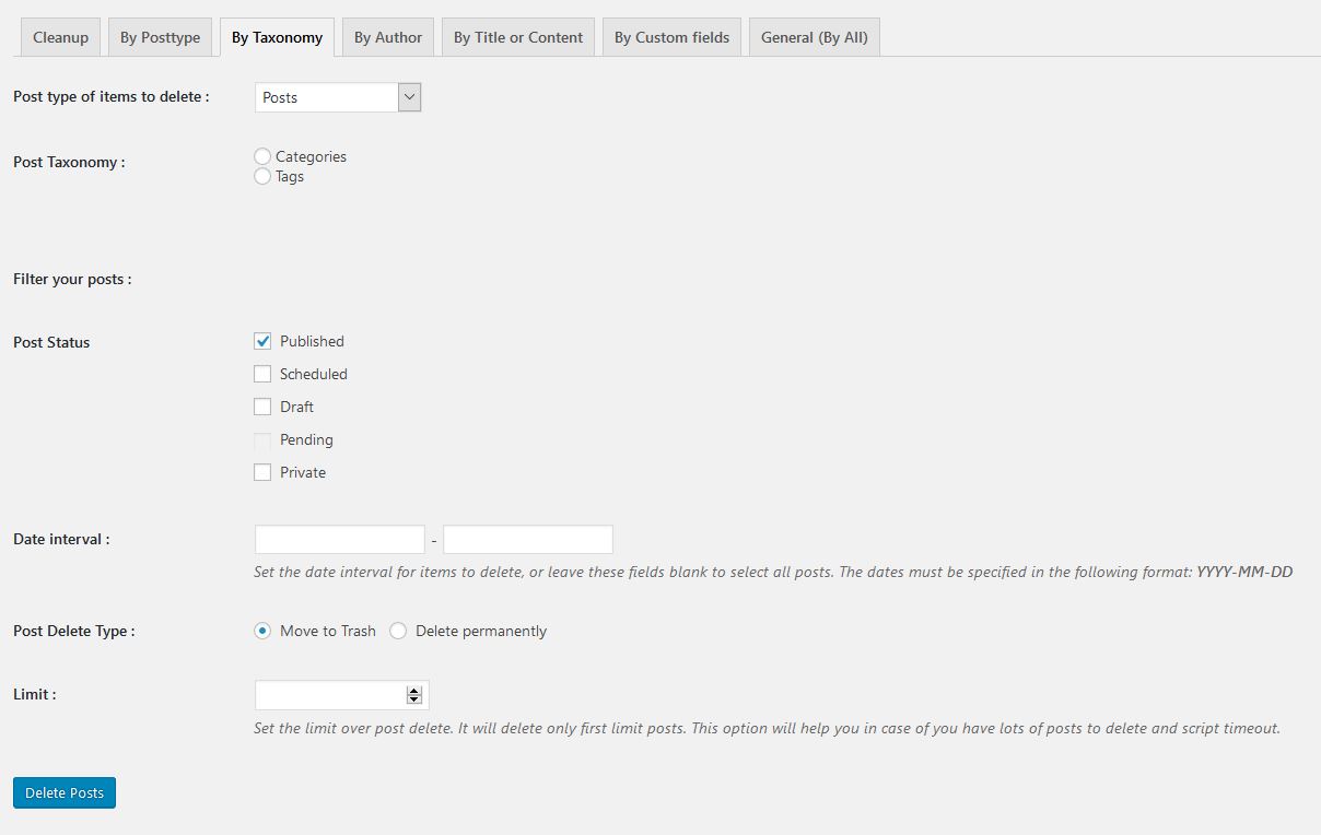 How To Bulk Delete Wordpress Posts Themelocation 7744